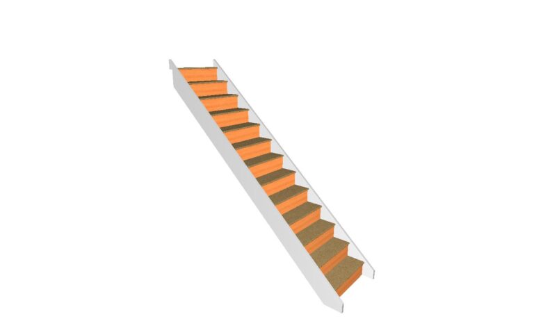 Standard Straight Staircase 2600mm | Pre-Built | Stairs UK
